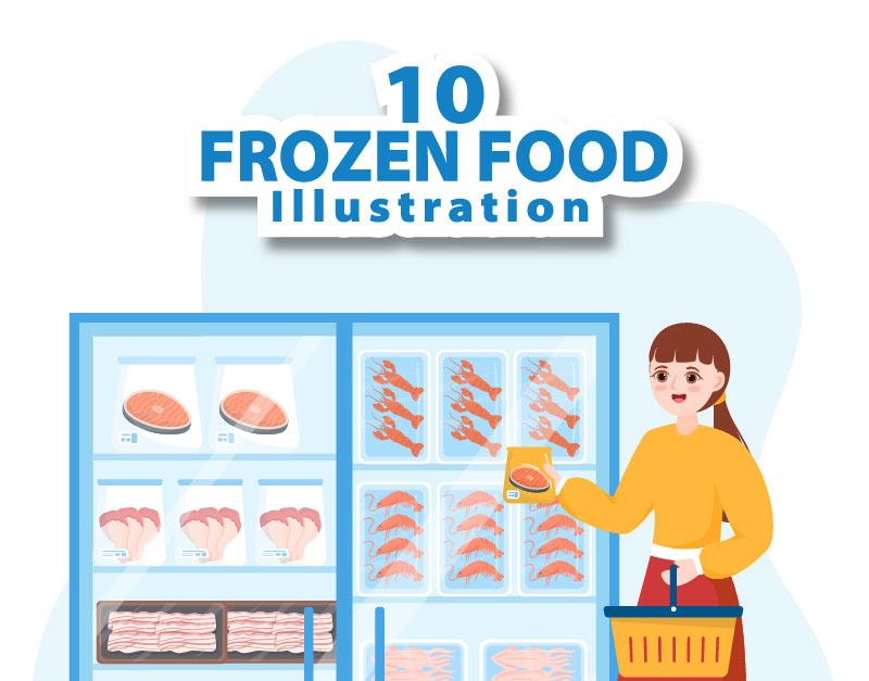 10 Frozen Food Store Illustration #293507 - TemplateMonster