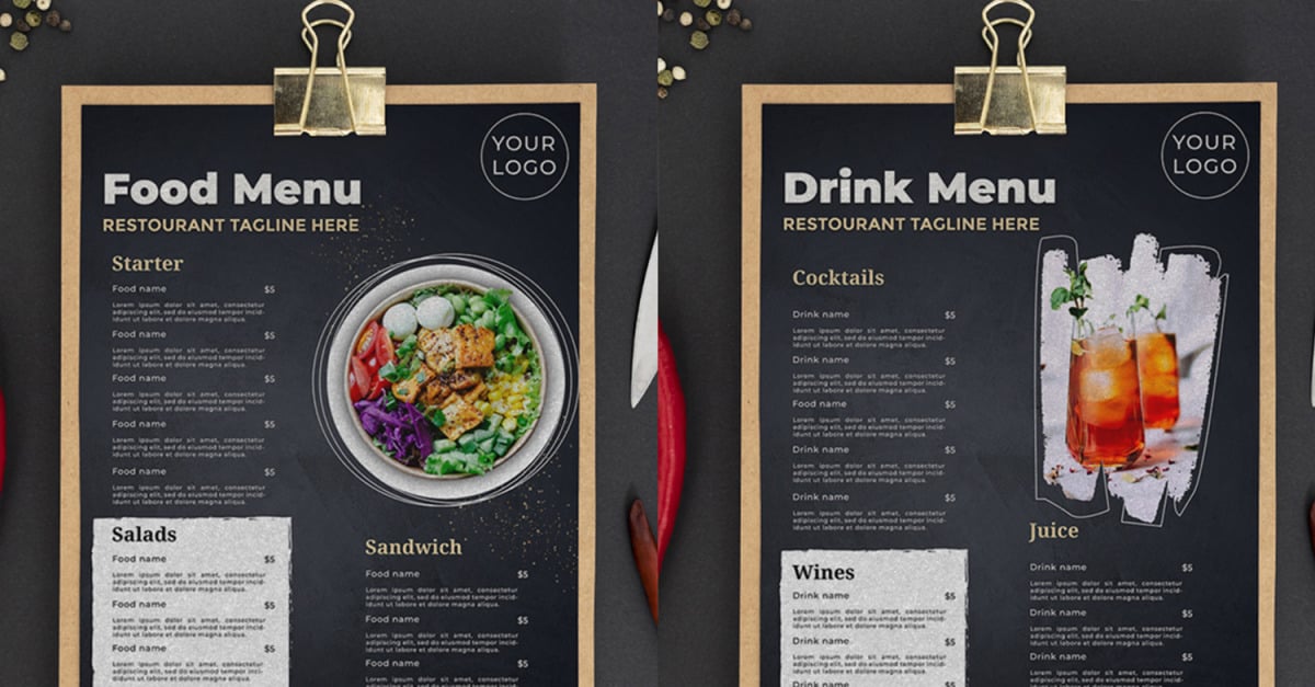 Restaurant Menu - Double Side #293530 - TemplateMonster