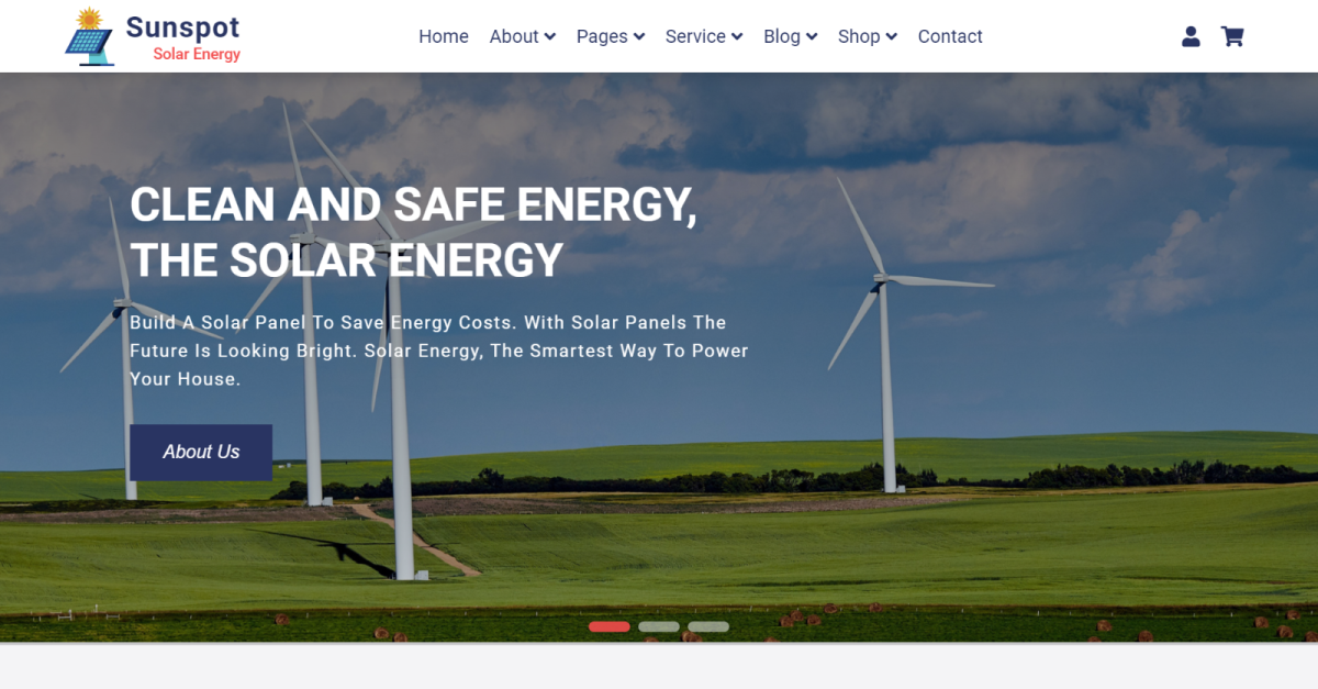 Sunspot - Solar Energy HTML5 Website Template