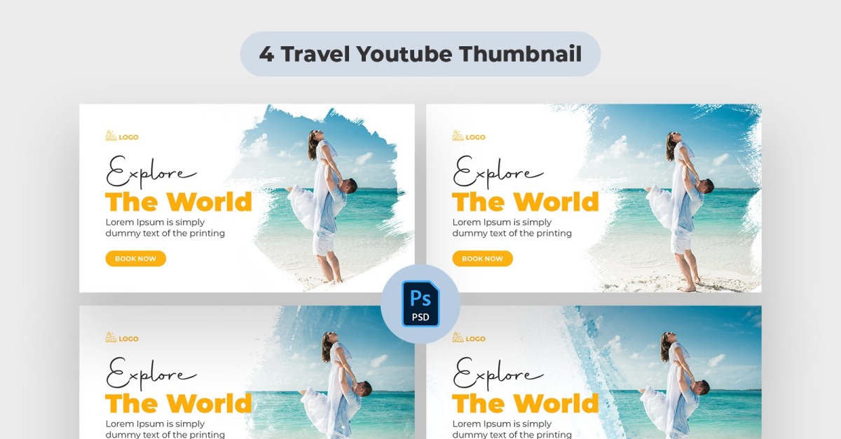Travel Tour YouTube thumbnail Template - TemplateMonster
