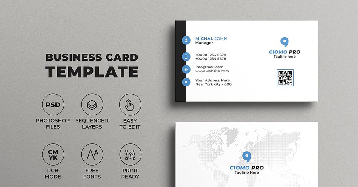Clean Creative Business Card Template - TemplateMonster