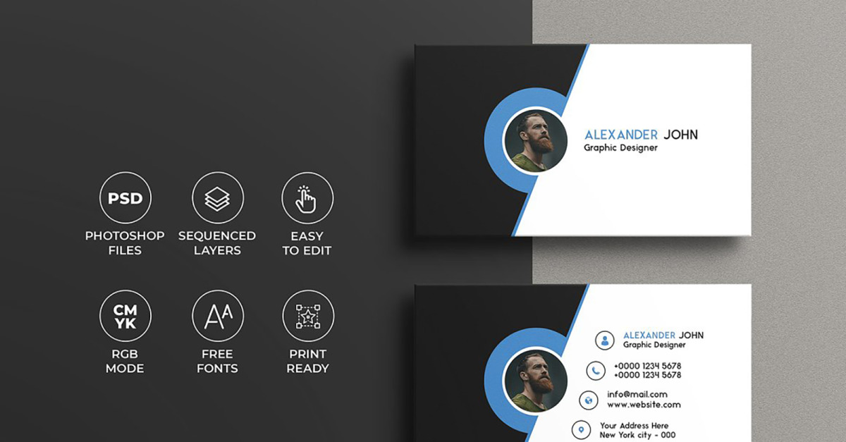 Individual Profile Business Card #293716 - TemplateMonster