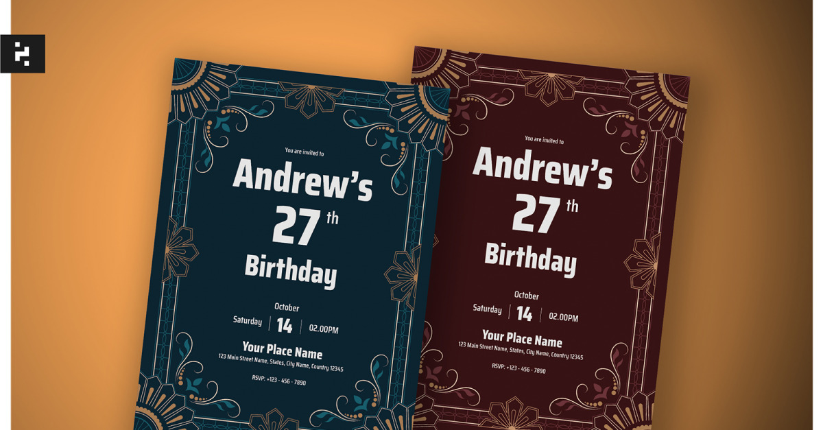 Culture Theme Birthday Invitation #293858 - TemplateMonster