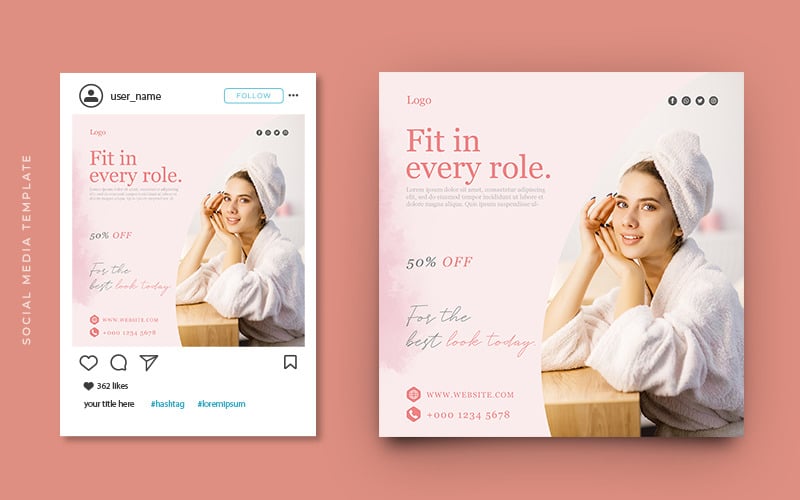 Cosmetic Beauty Product Promotion Social Media Post Banner Template