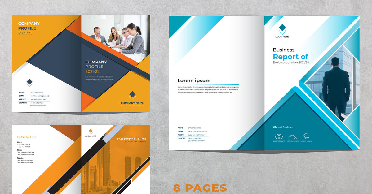 Corporate Brochure Design Template Annual Report Identity Template