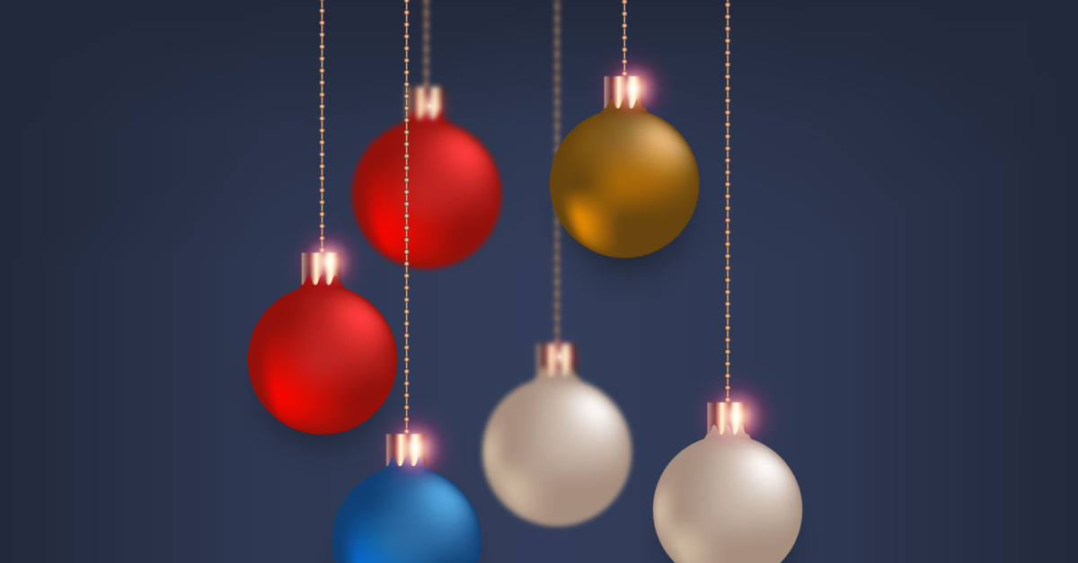 Boules De Noël Vector Set Design Boule De Noël Réaliste Blanche Avec ...
