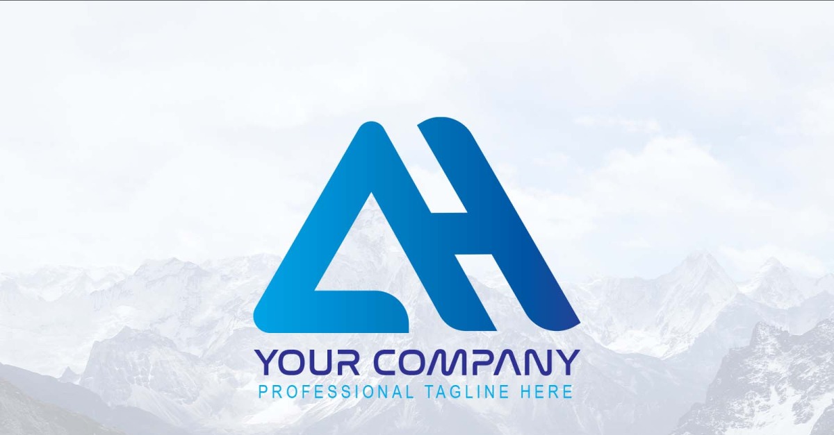 Profesyonel ve Modern AH Harfi Logo Tasarımı-Marka Kimliği