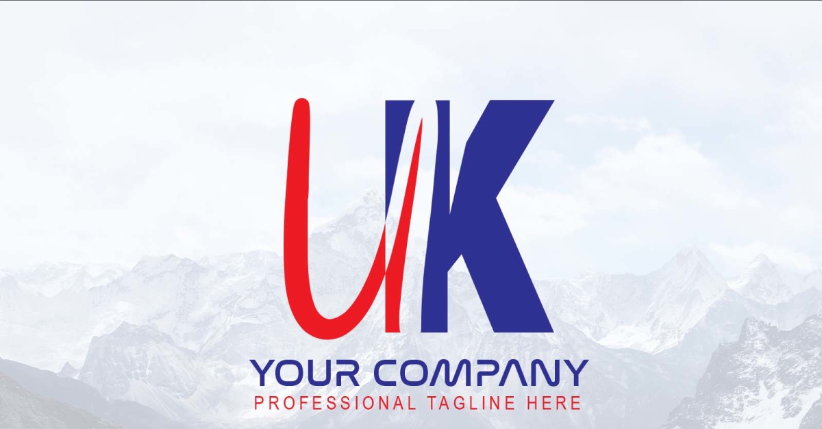 Professional And Modern UK Letter Logo Design-Brand Identity