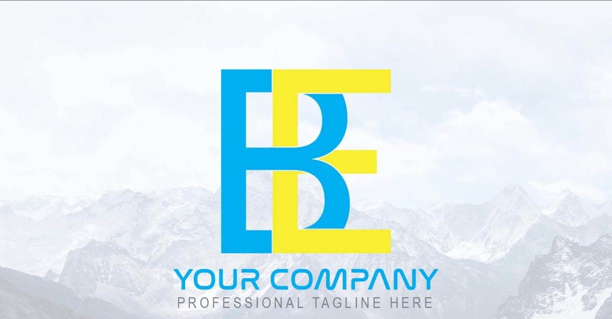 Professional BE Letter Logo Design-Brand Identity