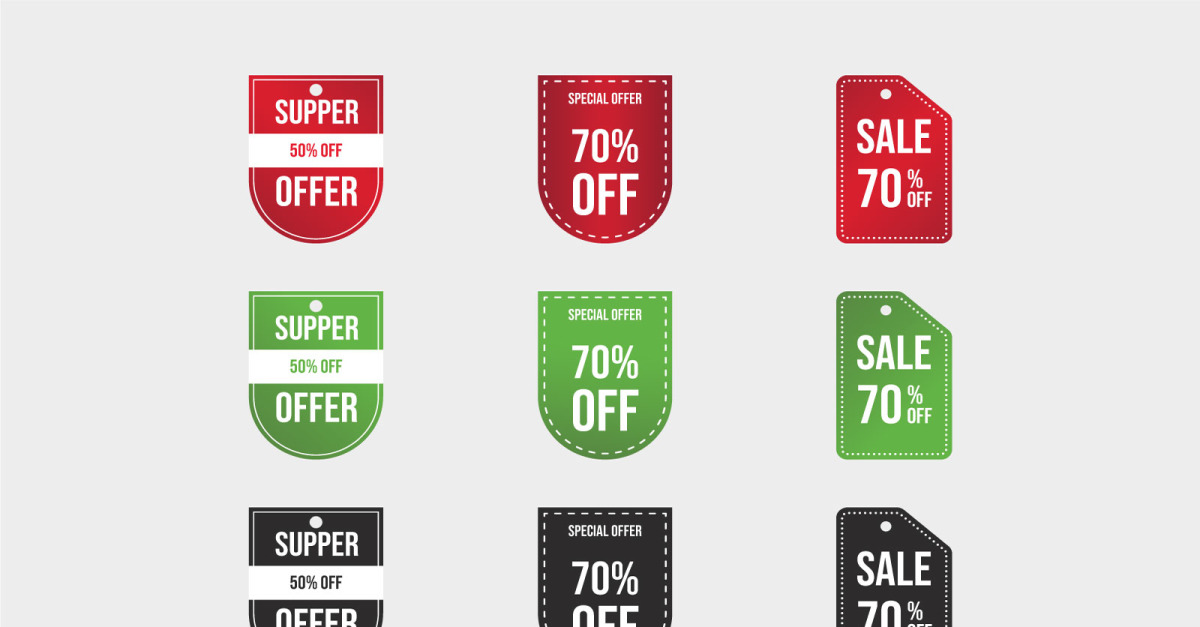 Vecteur d'insigne de réduction d'offre spéciale