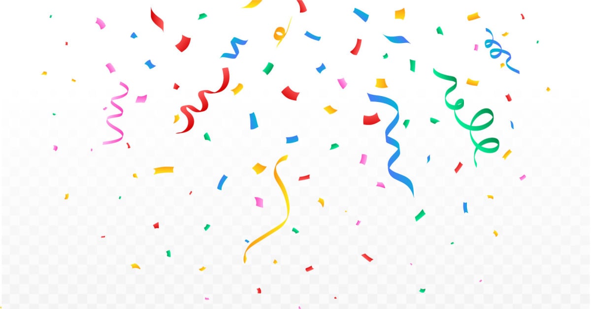 Buntes Konfetti und Ribbon Blast #294310 - TemplateMonster