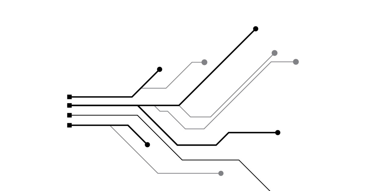 Circuit vector illustration design 1 - TemplateMonster