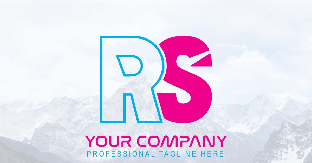 Création de logo professionnel RS Letter-Identité de marque