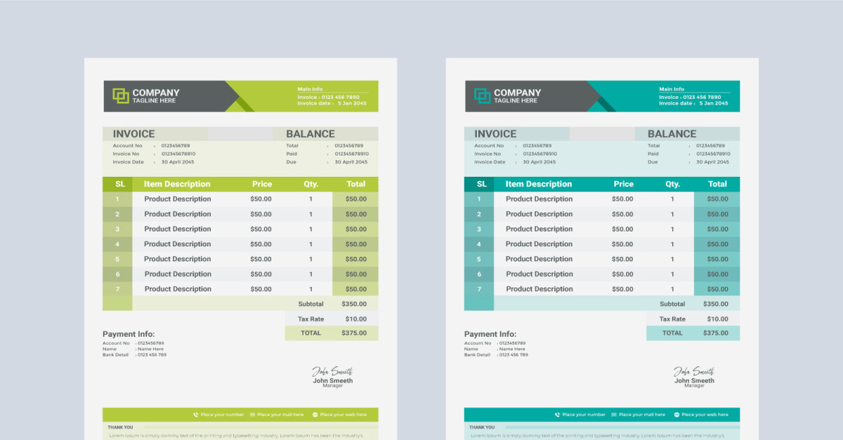 Payment Agreement Template Design Vector - TemplateMonster