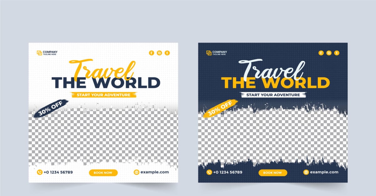 Tour and Travel Social Media Post Design - TemplateMonster