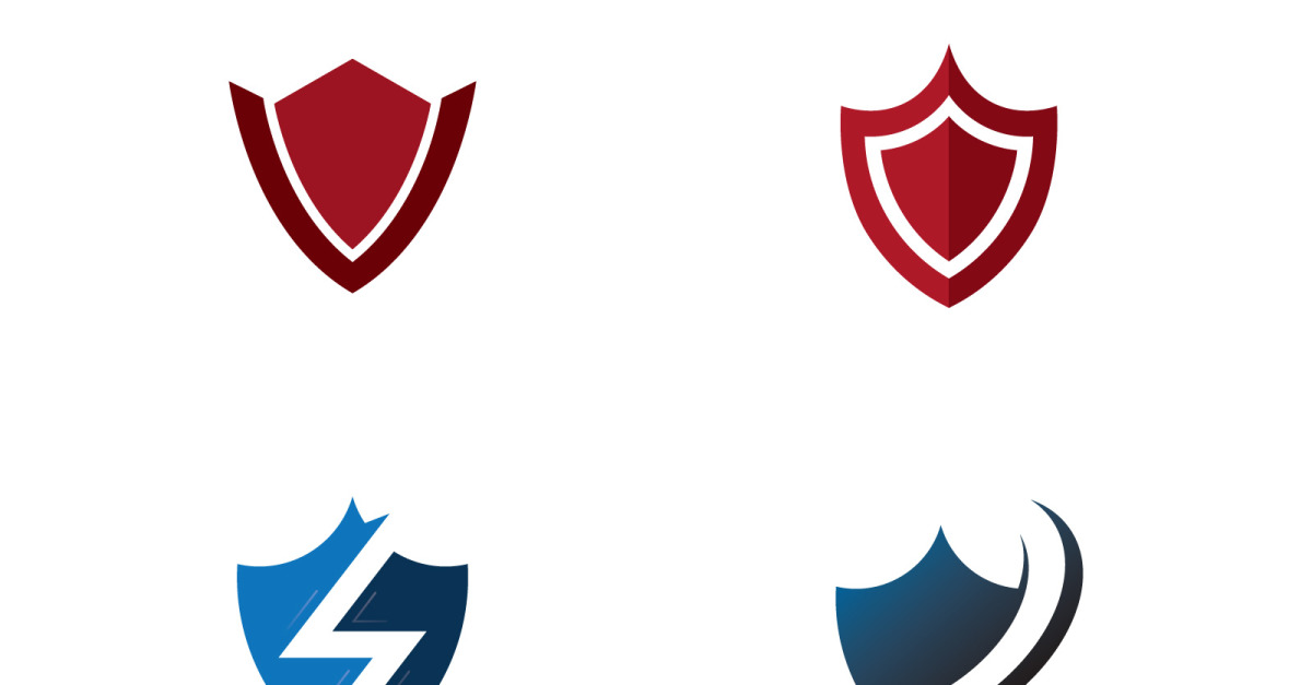 Conception de modèle de logo de bouclier. icône de bouclier de vecteur V10