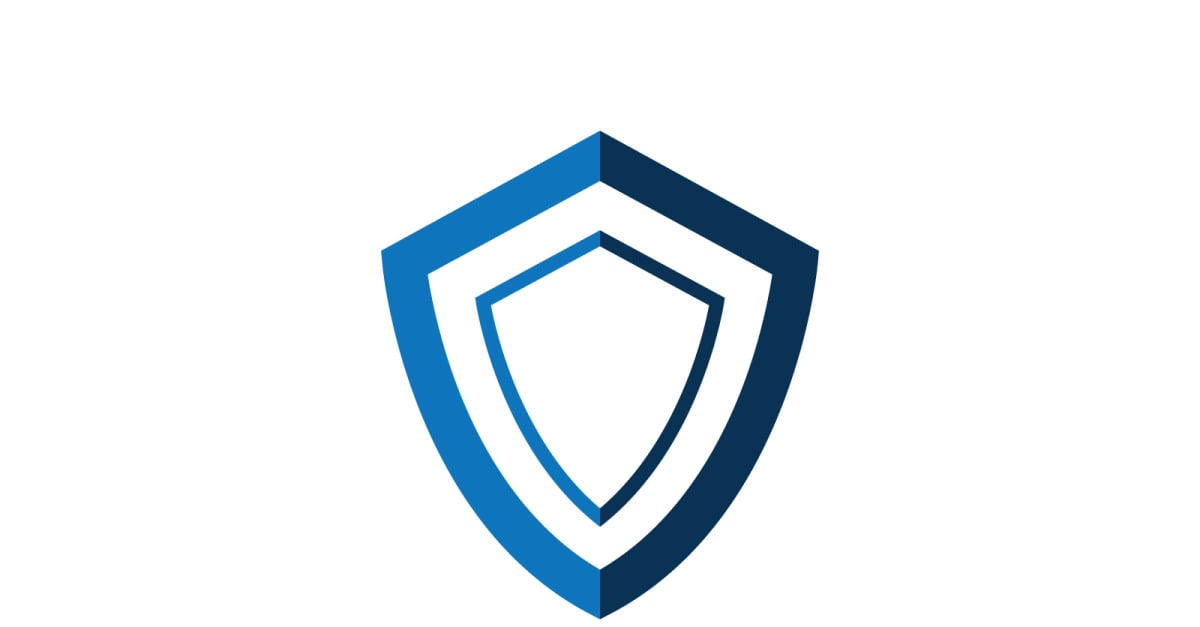 Disegno del modello di logo scudo. icona scudo vettoriale V6