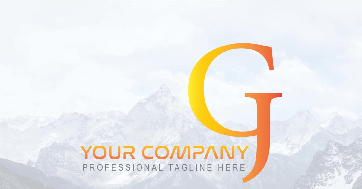 Professional GJ Letter Logo Design-Brand Identity