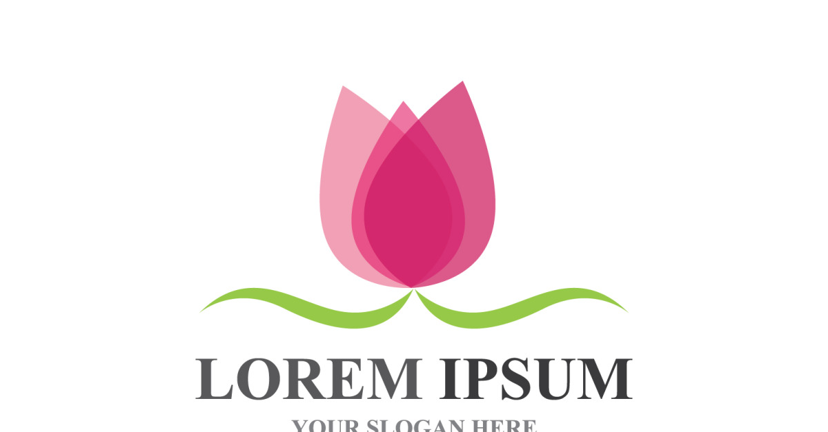 Lotus Yoga health Flowers Design Logo Template V2