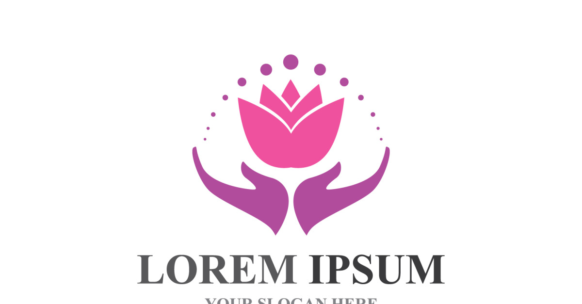 Lotus Yoga health Flowers Design Logo Template V3