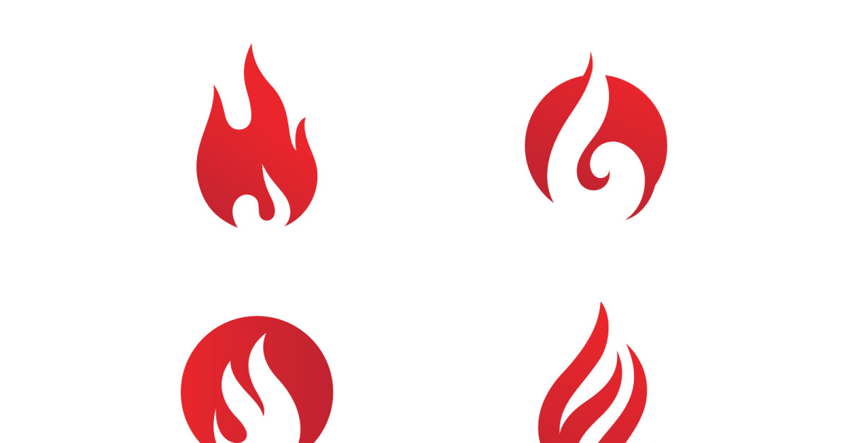 Modèle vectoriel de conception de logo de flamme de feu V15