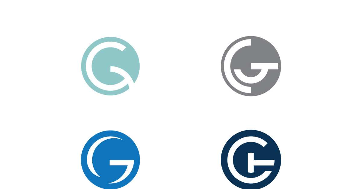 Initials G logo icon Vector design template V20