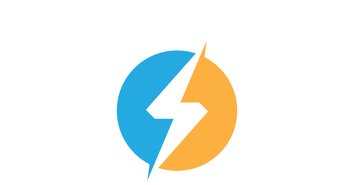 Lightning Flash logo Template vector icon V6