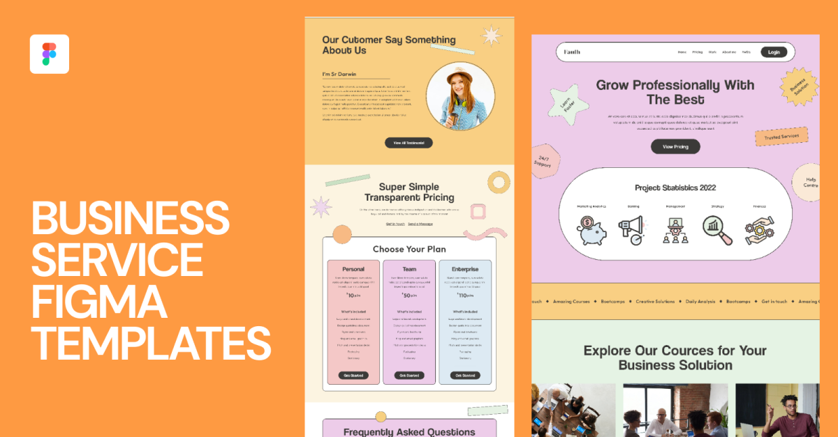 Business Service Figma Templates #294820 - TemplateMonster