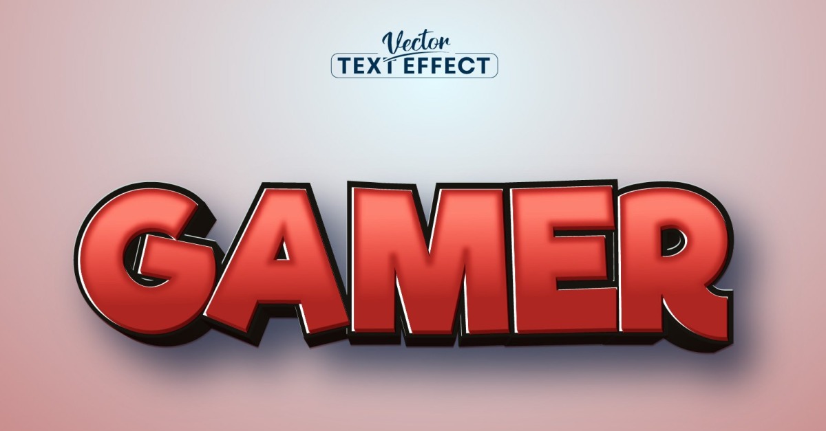 Gamer - Editable Text Effect, Cartoon And Game Text Style, Graphics ...