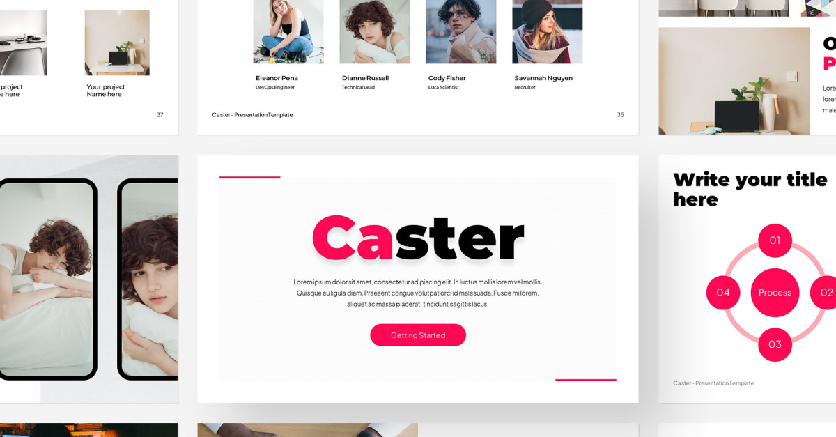 Caster PowerPoint Template #294939 - TemplateMonster