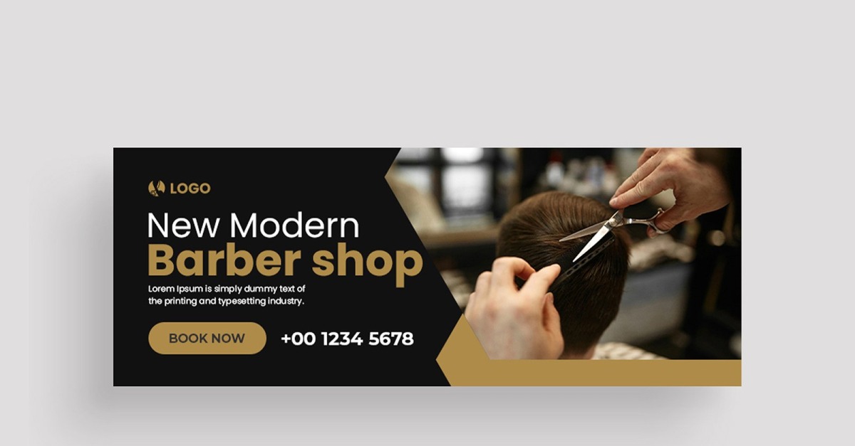 Barber Shop Facebook Cover Photo #295092 - TemplateMonster