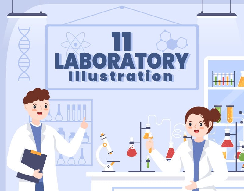 11 Laboratory Design Illustration #295064 - TemplateMonster
