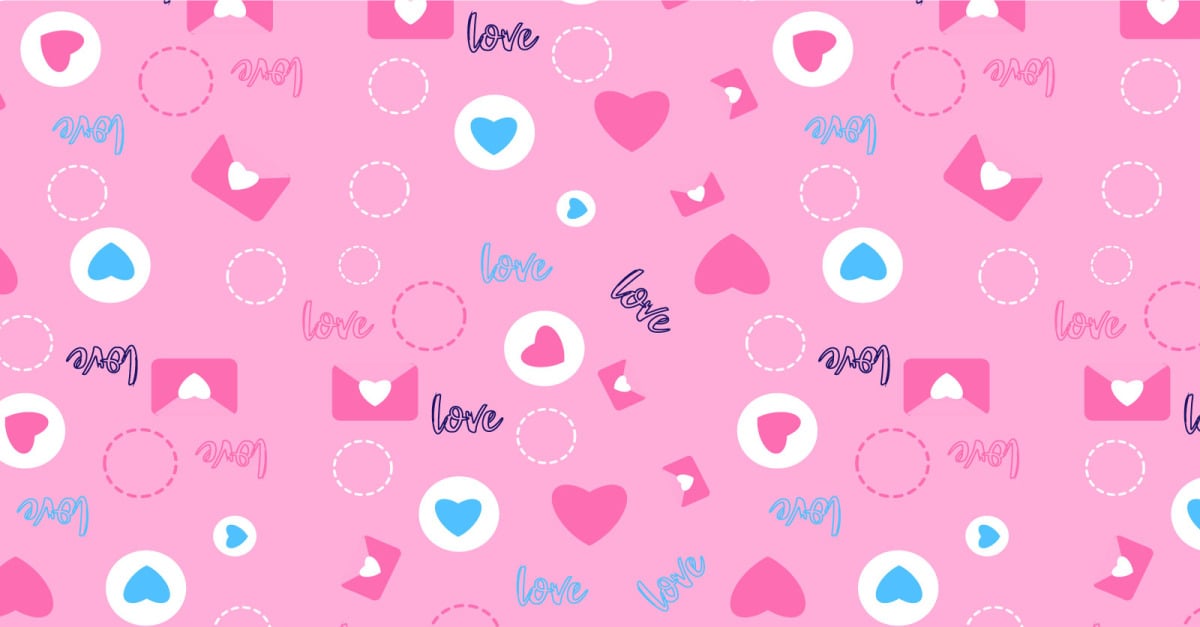 Love Pattern Background Texture Vector - TemplateMonster
