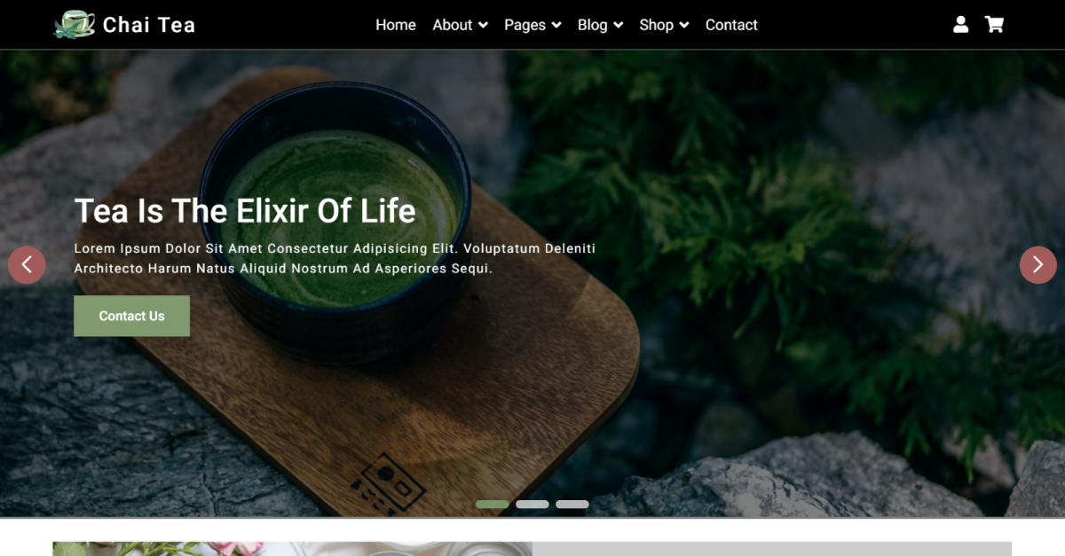 Chai Tea - Tea Shop HTML5 Website Template - TemplateMonster