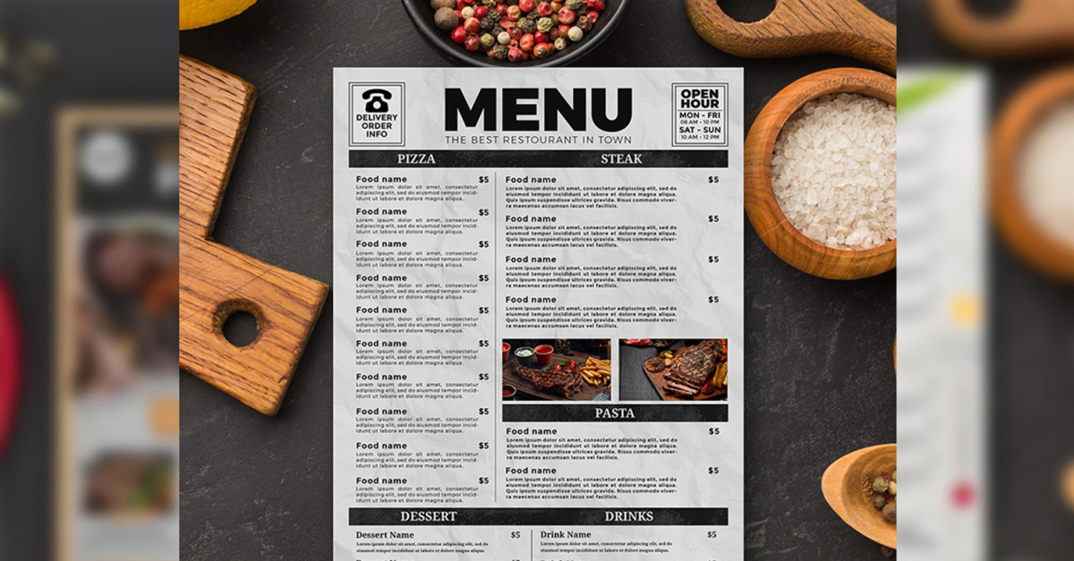 Modèle de menu minimaliste moderne #295130 - TemplateMonster