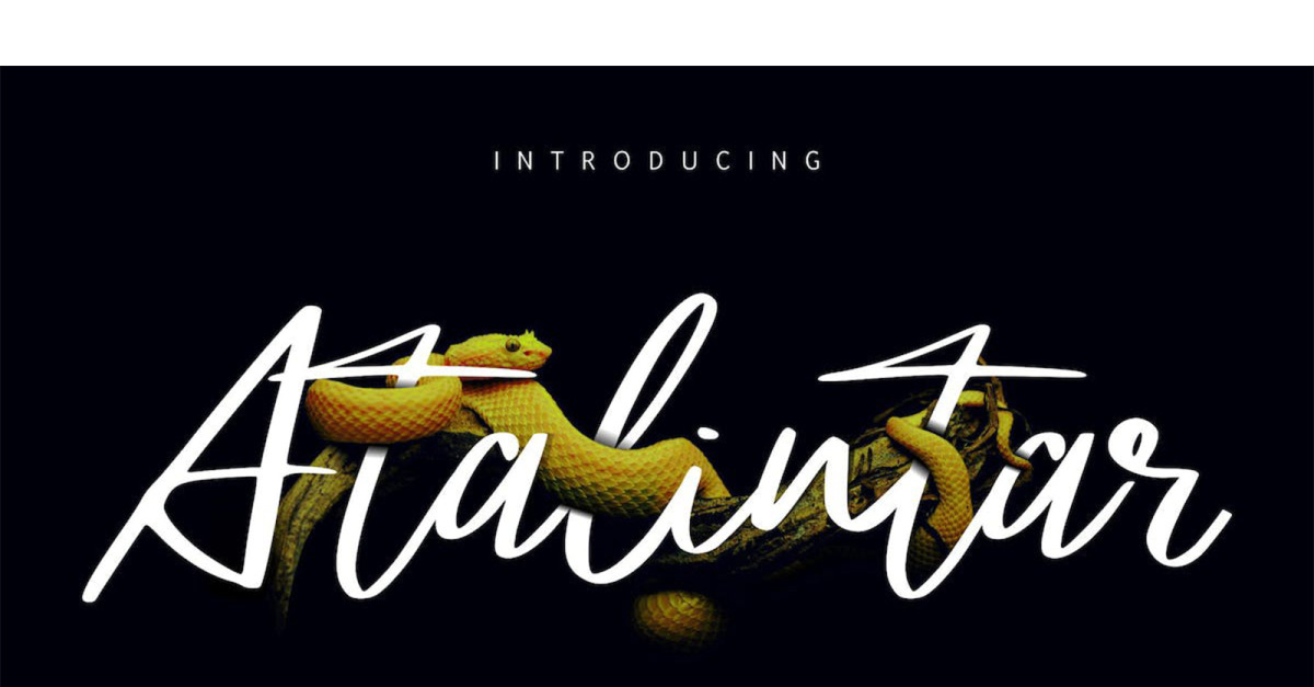 Police de caractères Atalintar Natural Script