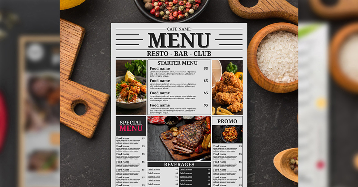 Vintage restoran menüsü Şablonu #295210 - TemplateMonster