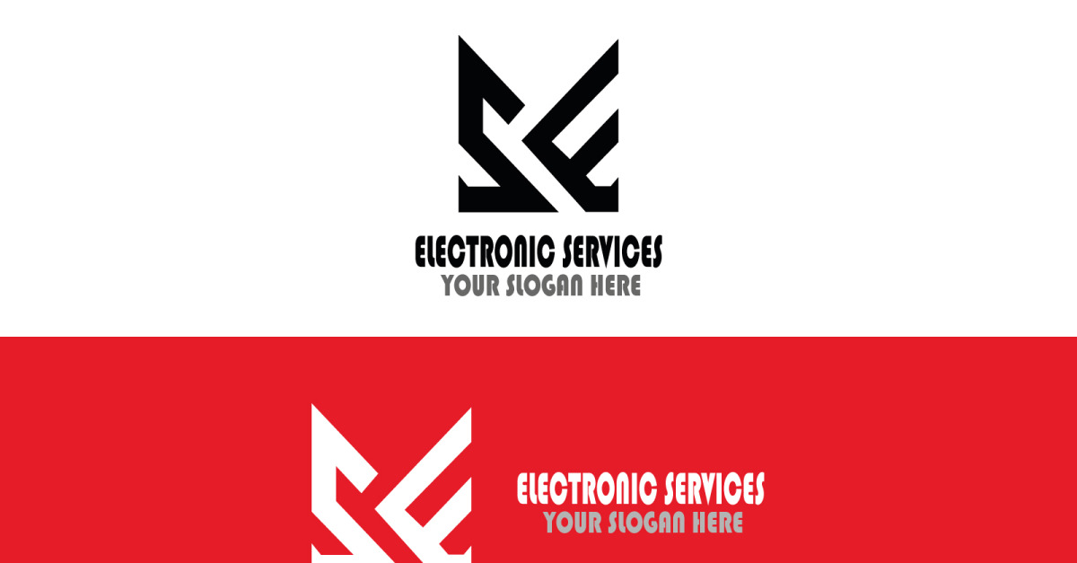 Electronic Services Logo Design (S+E Letters Logo)