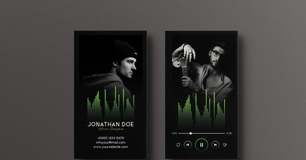 Plantilla de tarjeta de presentación - compositor de música