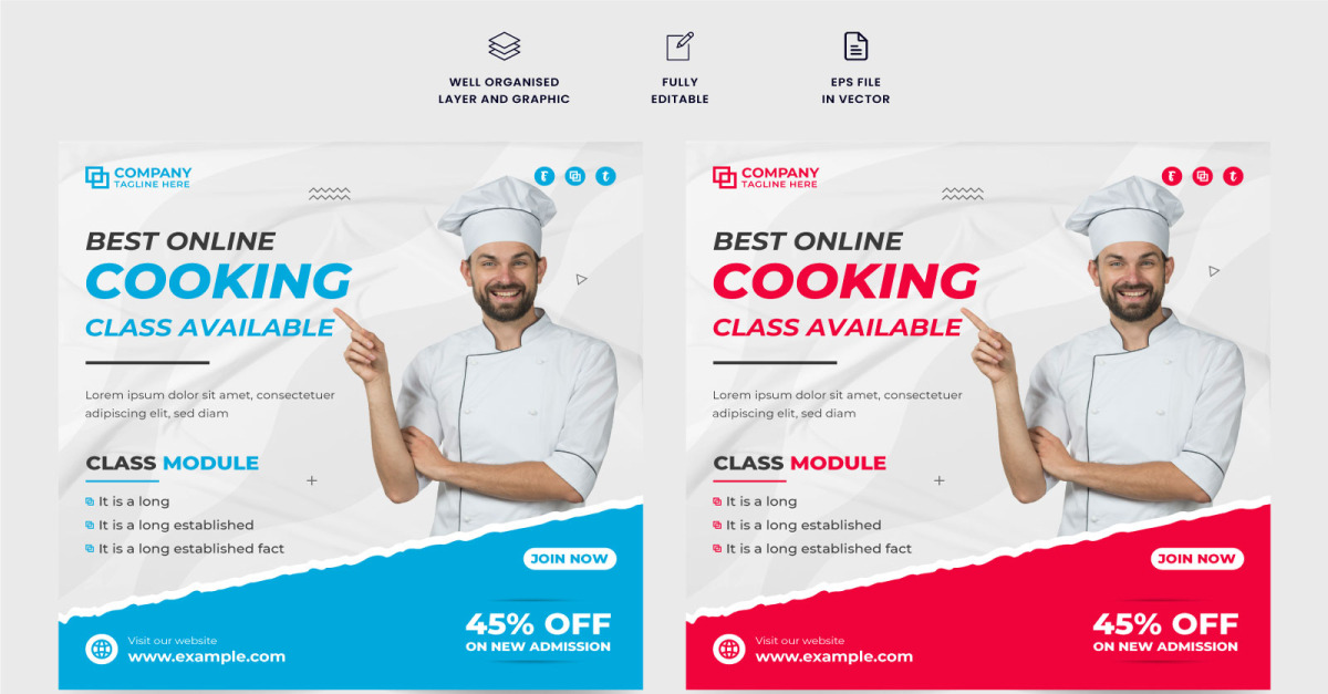 Chef training center poster design #295535 - TemplateMonster