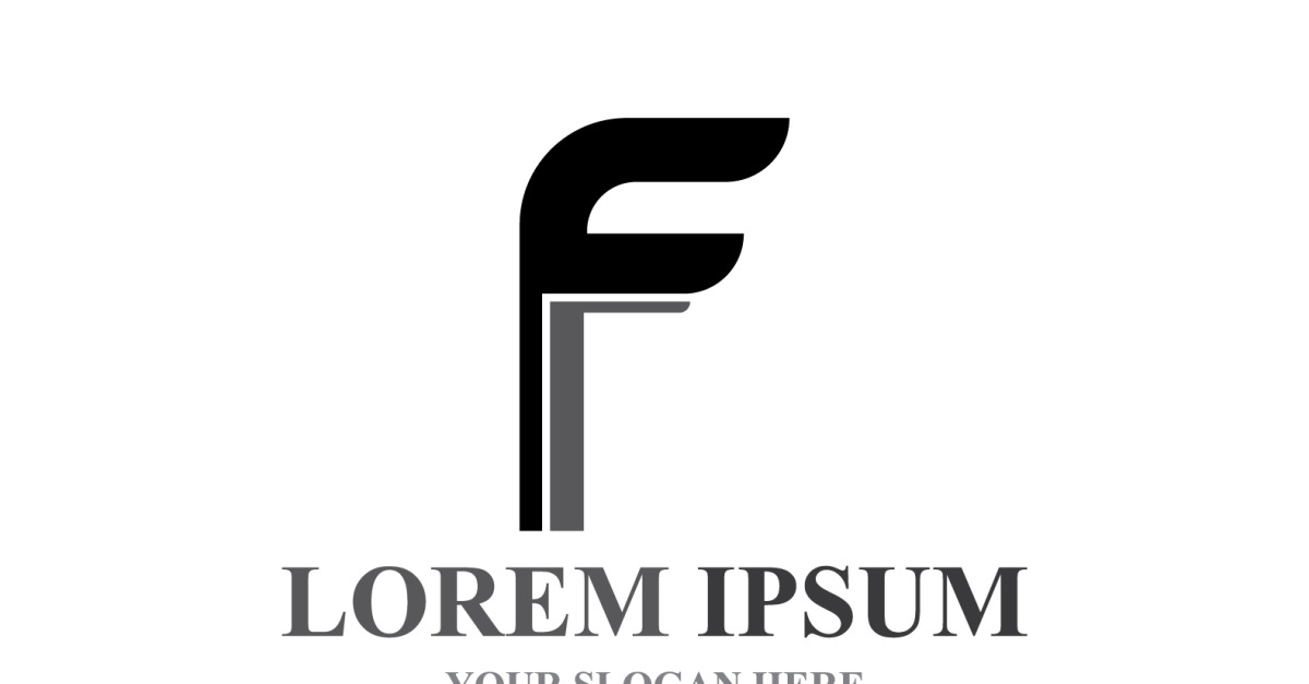 F lettre initiale Vector Icon Illustration Design V8