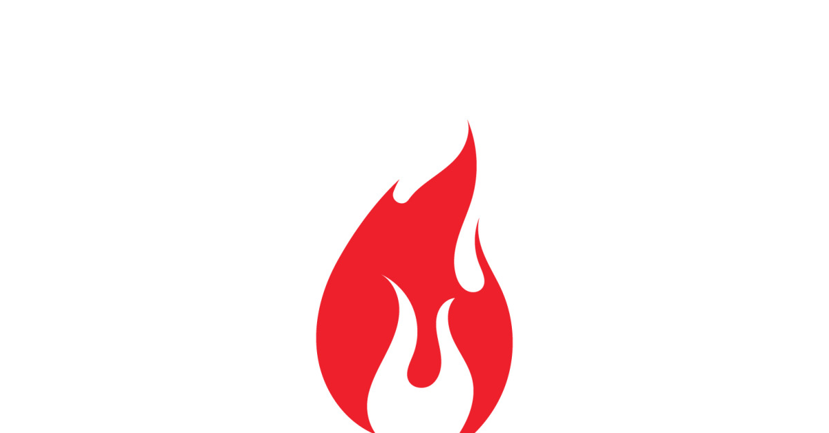 Fire Flame Vector Logo Hot Gas And Energy Symbol V3