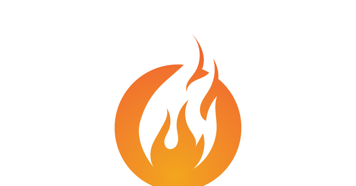 Ogień płomień wektor Logo gorący gaz i symbol energii V58