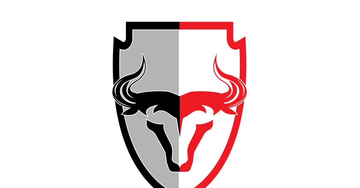 Creative Angry Shield Bull Head Logo Design Symbol 30