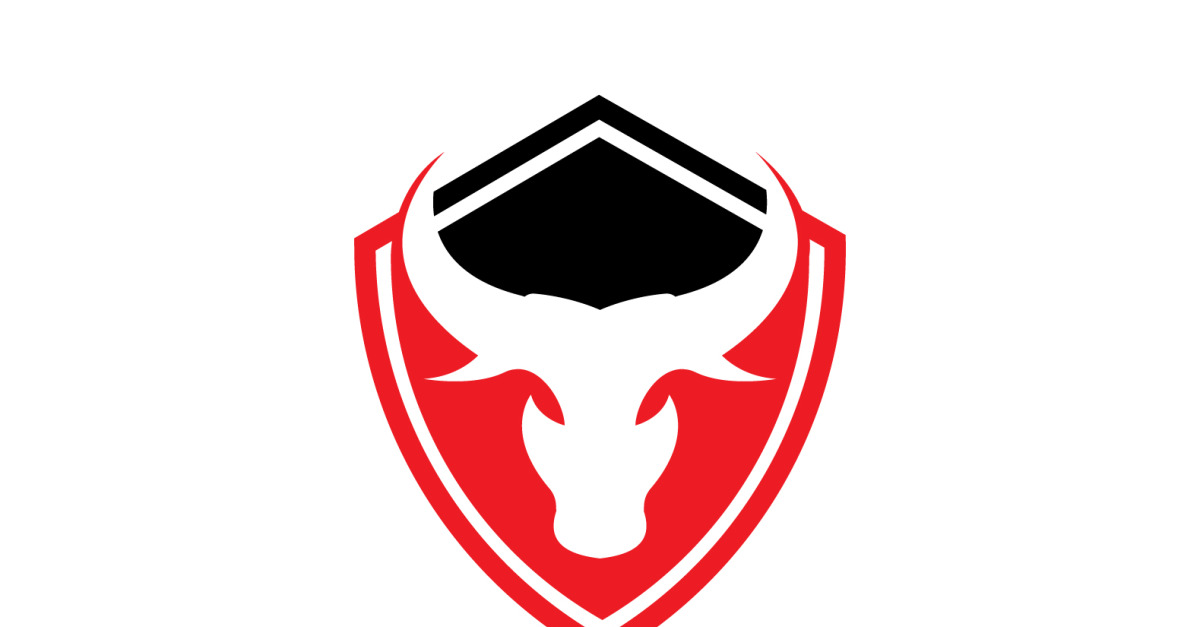 Creative Angry Shield Bull Head Logo Design Symbol 34