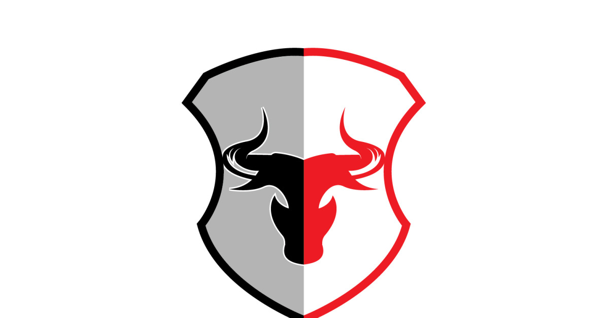 Creative Angry Shield Bull Head Logo Design Symbol 38
