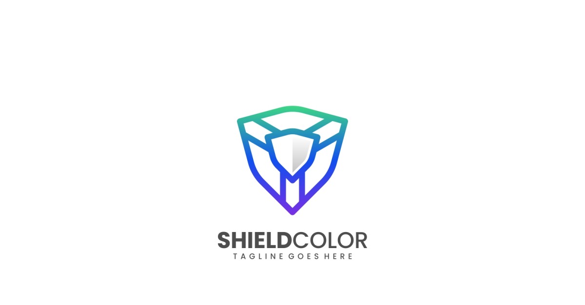 Shield Line Art Logo Style #295993 - TemplateMonster