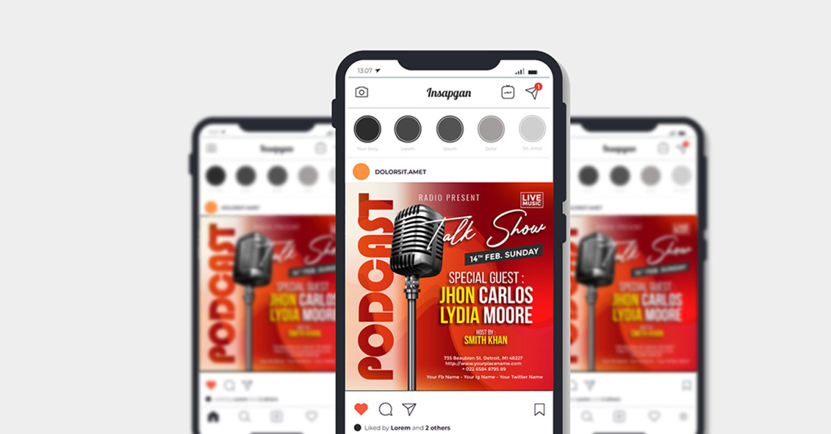 Podcast Design - Flyer Template #3 #296159 - TemplateMonster