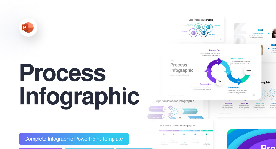 Process Infographic Professional PowerPoint Template