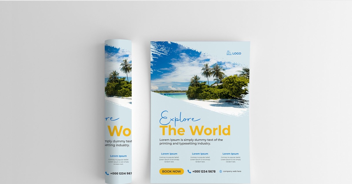 Editable travel poster design template - TemplateMonster